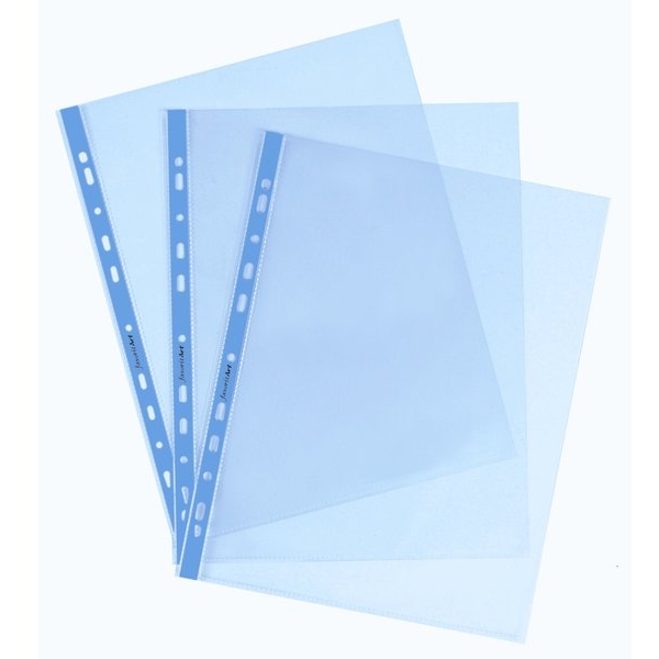 Buste forate azzurre A4 Favorit Art alto spessore - liscia 22x30 cm ...