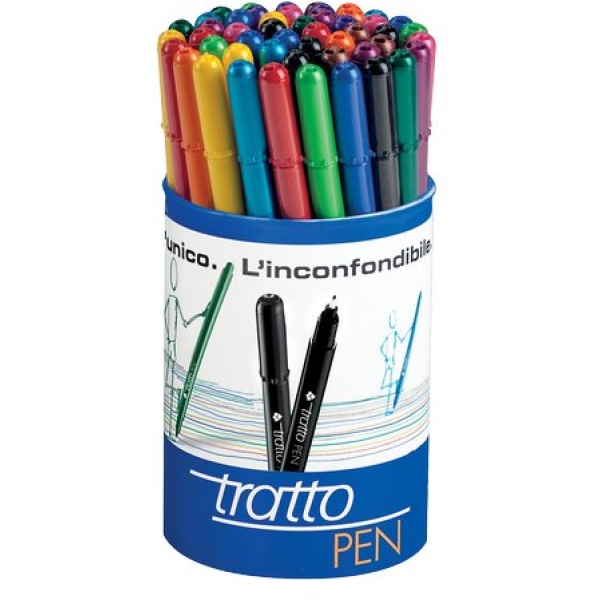 Penna punta in fibra Tratto colori assortiti - 0,5 mm (conf. 50 ...