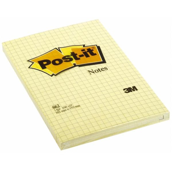 Blocchi memo adesivi Post-It Large Note a quadretti giallo canary ...