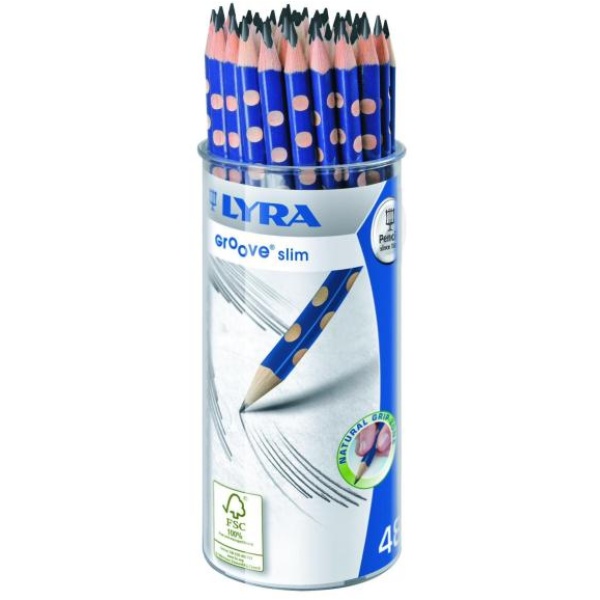 Matite grafite Groove Slim fusto blu - gradazione HB (conf. 48 ...
