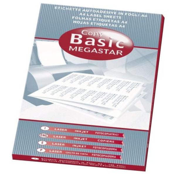 Etichette multiuso bianche Megastar - 105 x 37 mm - 1600 etichette ...