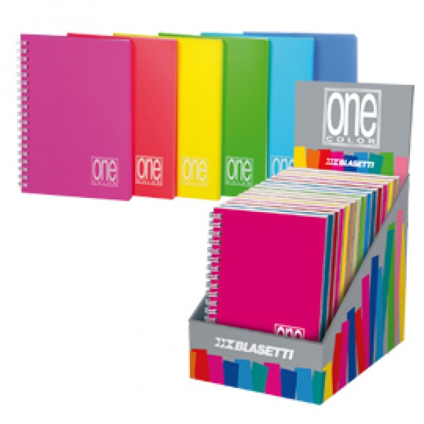 Quaderno a righe A6 Blasetti One Color colori assortiti spiralato ...