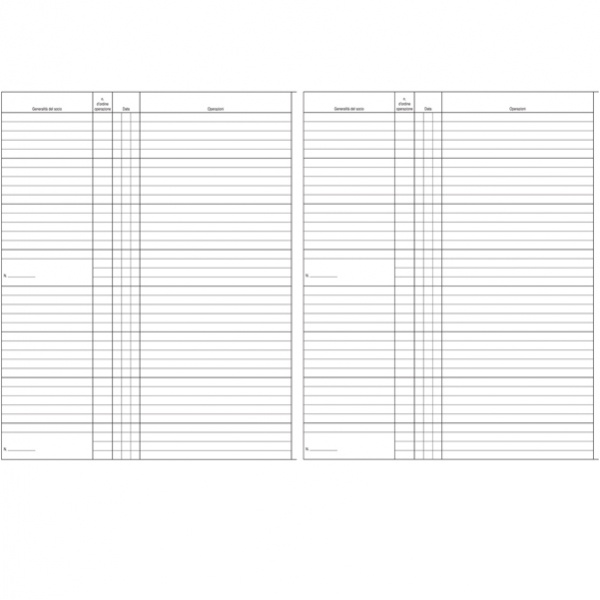 Registro libro soci Edipro - 31x24,5 cm - 47 fogli | UfficioDiscount.it