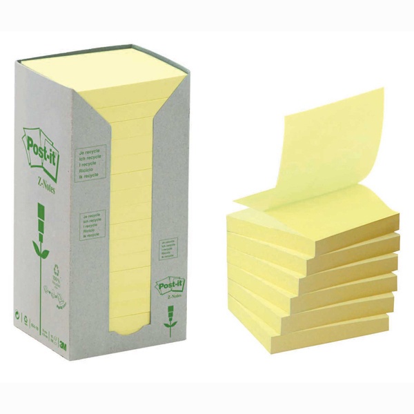 Z-notes adesivi Post-It Z-Notes gialli - 76x76 mm - 100 fogli (conf. 16 ...