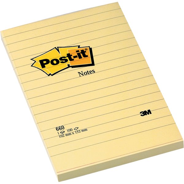 Post-It - Post-it® Large Notes - 660 - Formato 102x152 mm - Grammatura ...