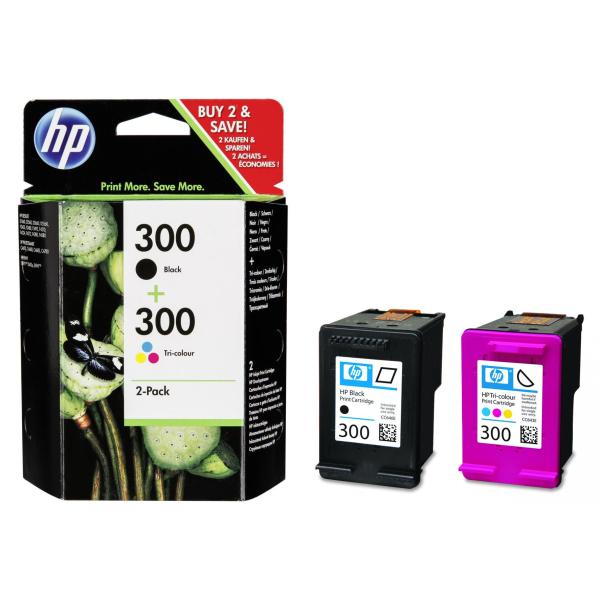 Cartuccia stampante HP 300 (CN637EE) nero +tricromia originale - Conf ... Cartuccia stampante HP 300 (CN637EE) nero +tricromia originale - Conf ...