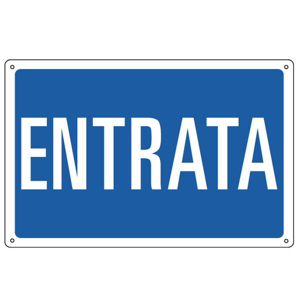Cartello alluminio 30x20cm 'entrata' | UfficioDiscount.it